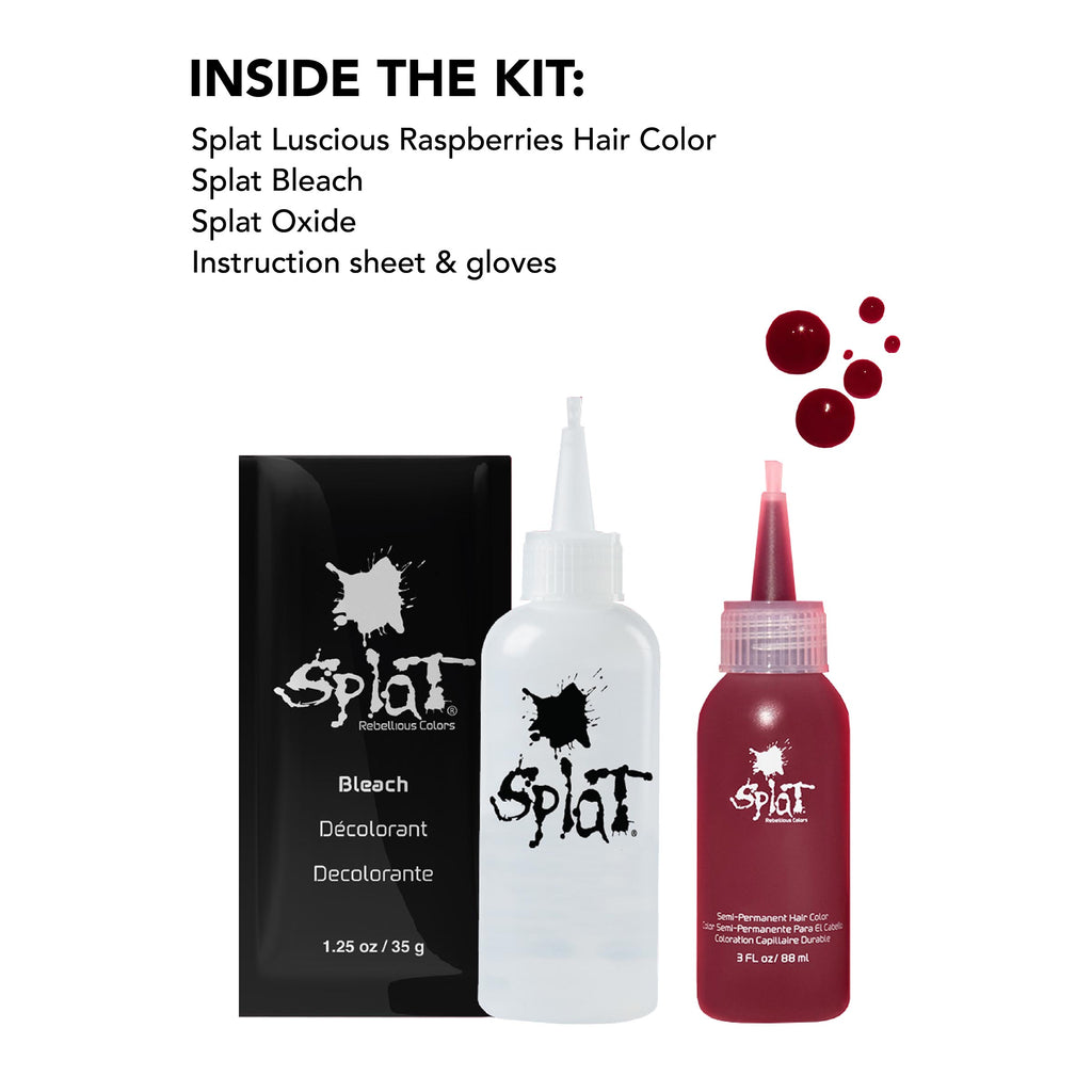 Luscious Raspberries: Raspberry Red Semi-Permanent Hair Dye Kit | Splat ...