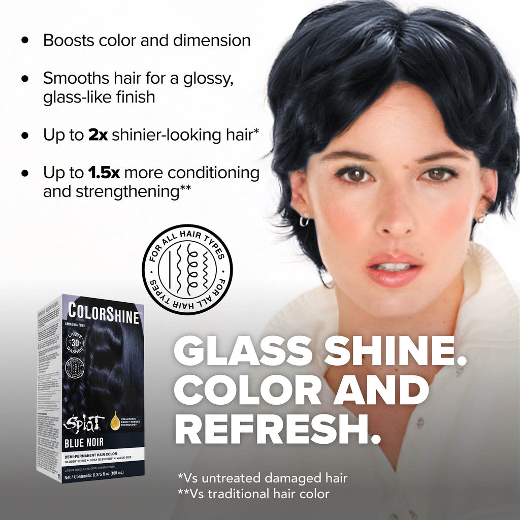 Splat ColorShine Demi-Permanent Hair Color: 2BB Blue Noir – Splat Hair ...