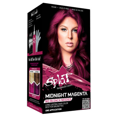Midnight Magenta: No Bleach Pink Semi-Permanent Hair Dye | Splat Hair Color