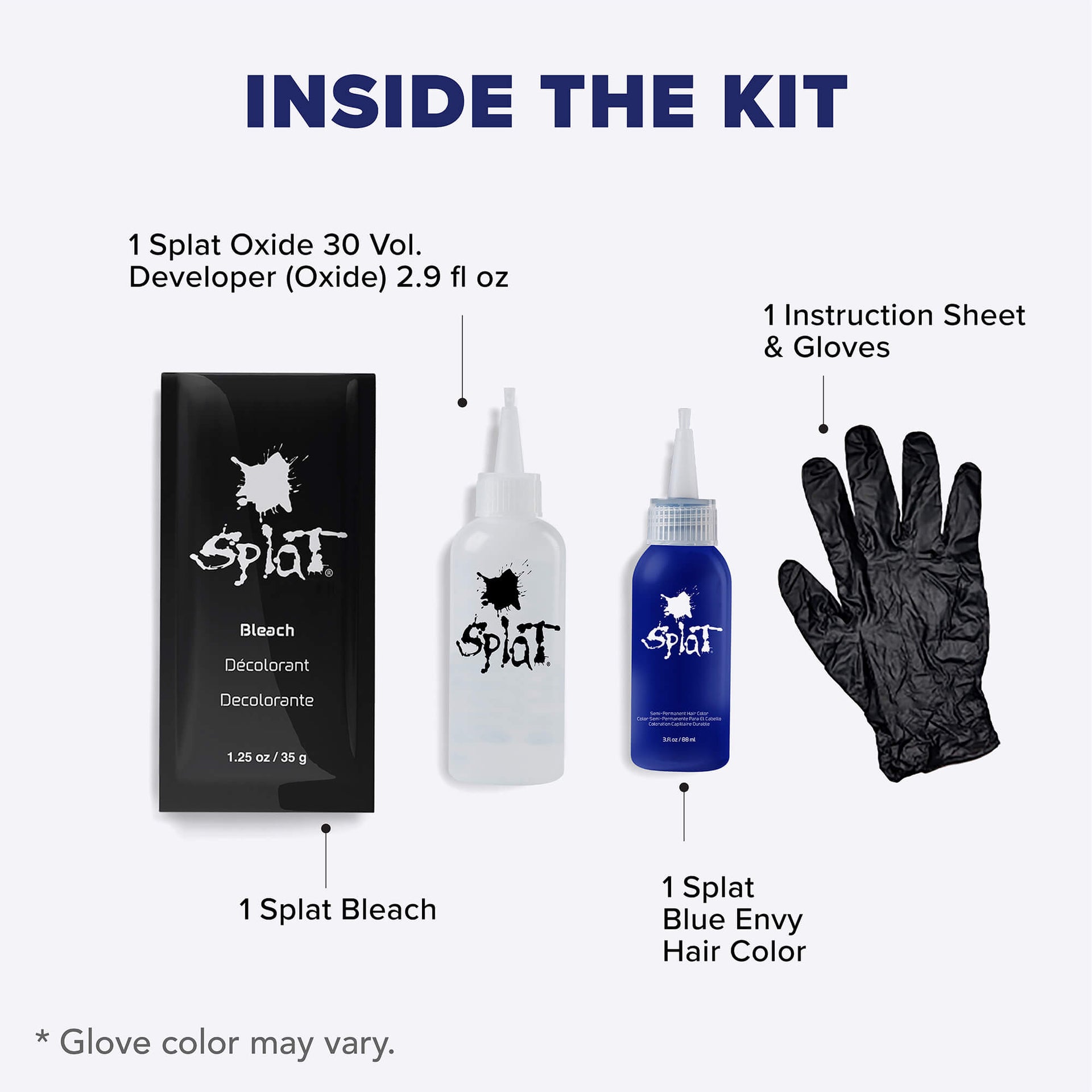 Blue Envy: Deep Blue Semi-Permanent Hair Dye Kit | Splat Hair Color