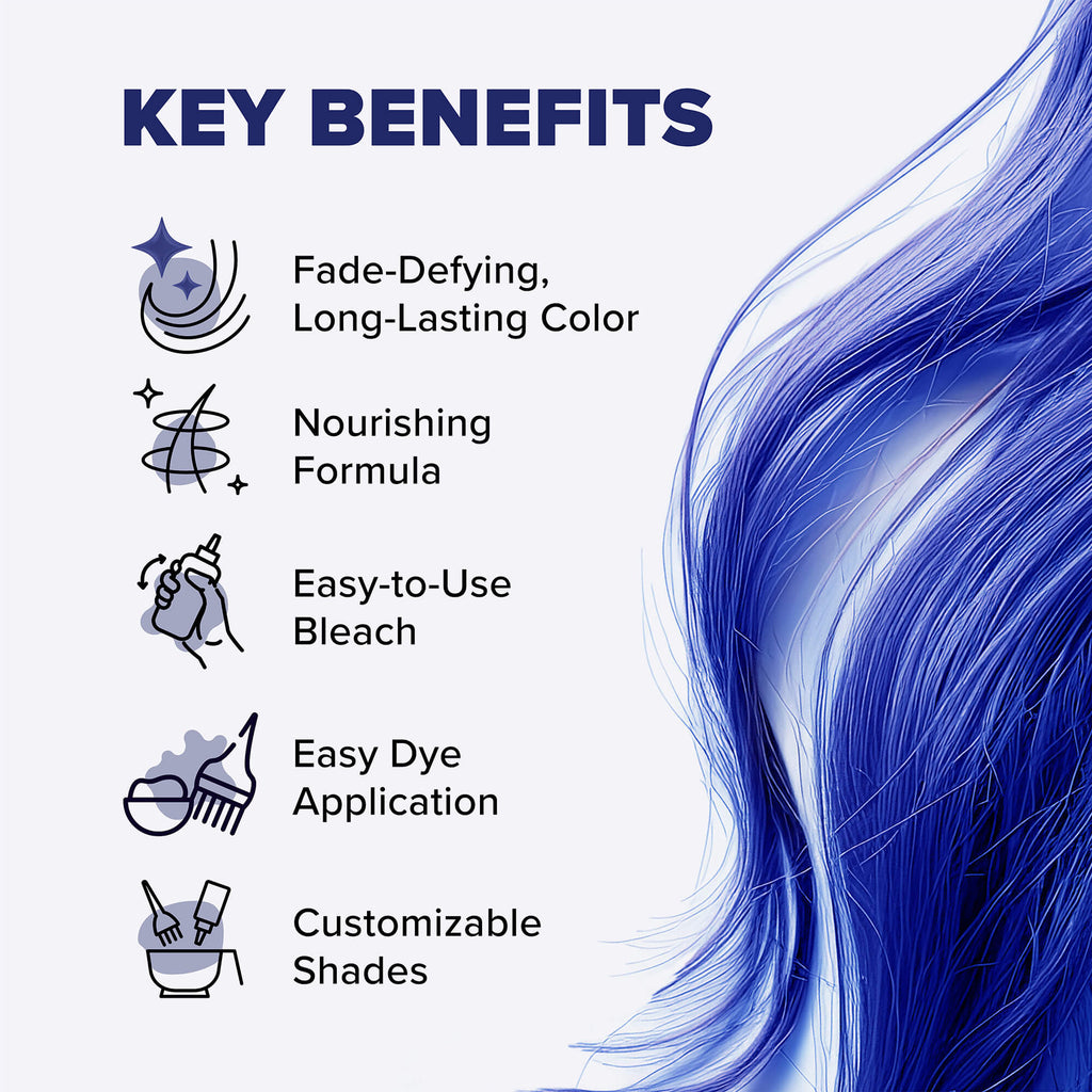 Blue Envy: Deep Blue Semi-Permanent Hair Dye Kit | Splat Hair Color