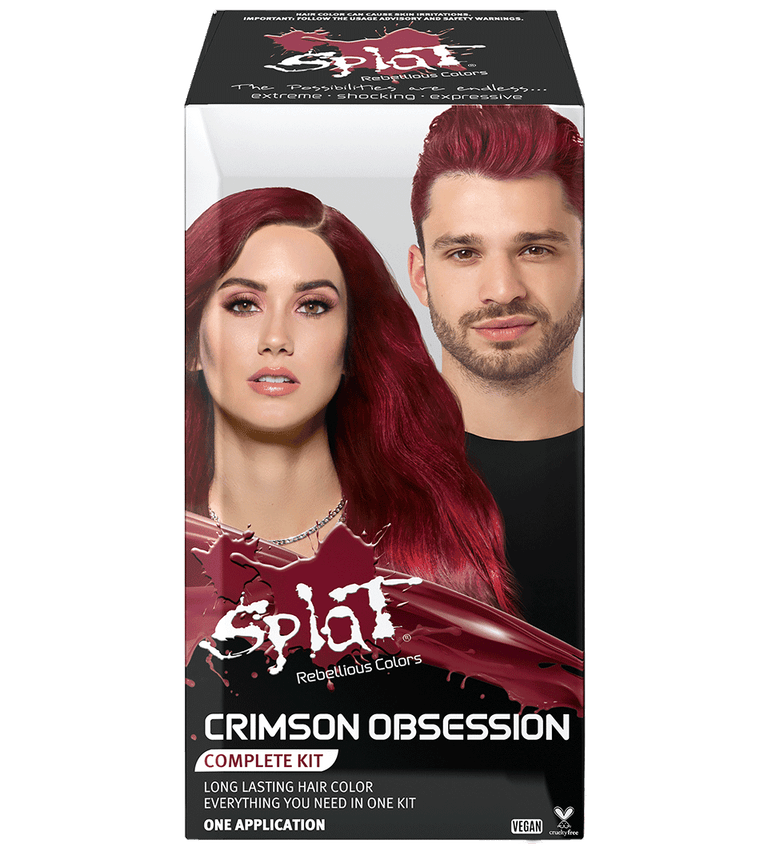 Crimson Obsession: Crimson Semi-Permanent Hair Dye Kit | Splat Hair Color