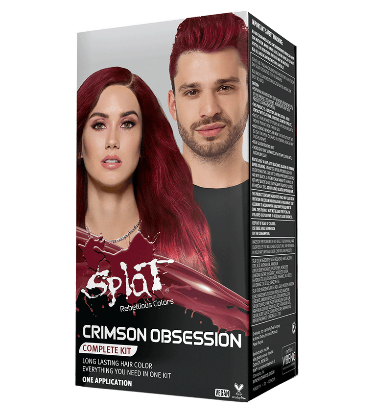 Crimson Obsession: Crimson Semi-Permanent Hair Dye Kit | Splat Hair Color