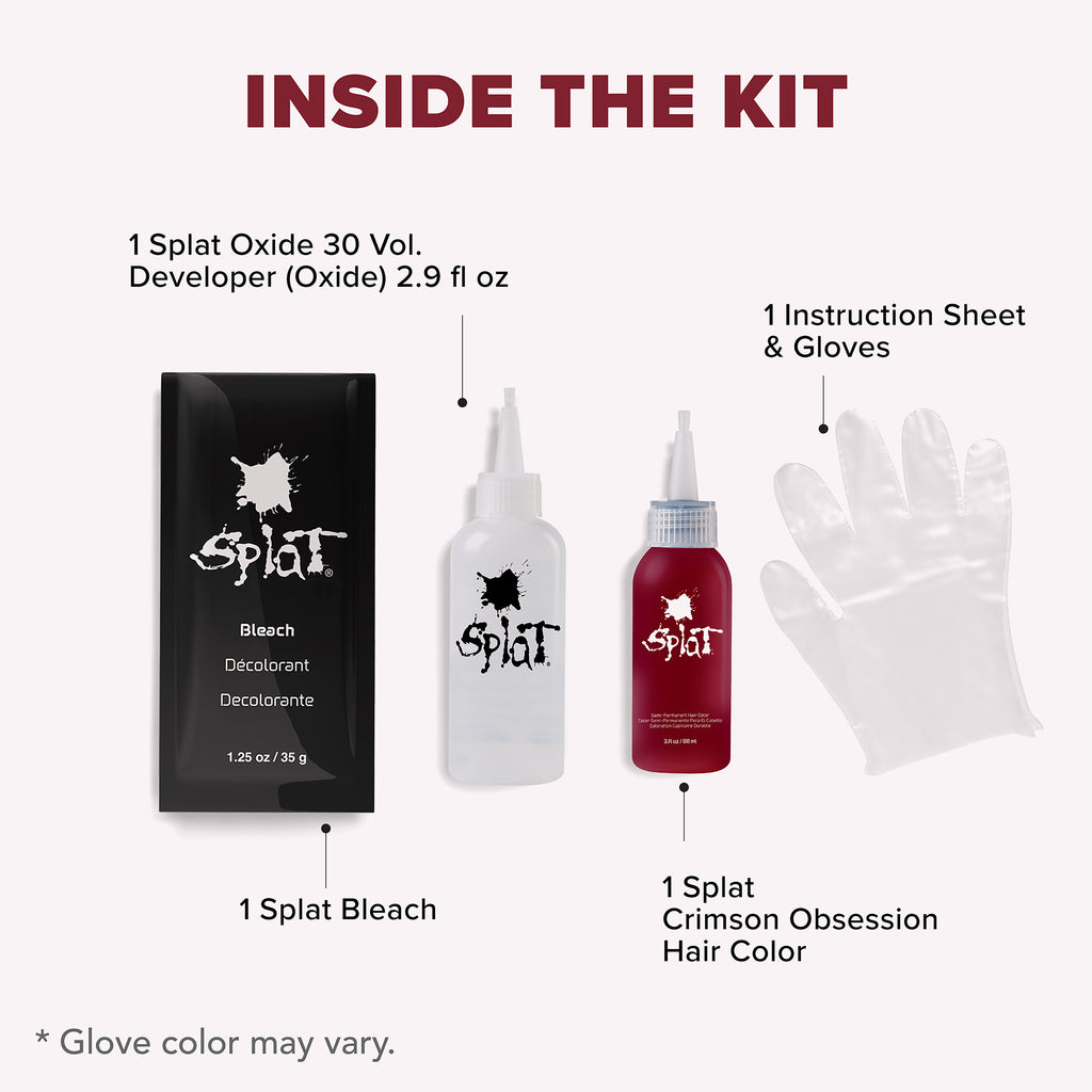 Crimson Obsession: Crimson Semi-Permanent Hair Dye Kit | Splat Hair Color