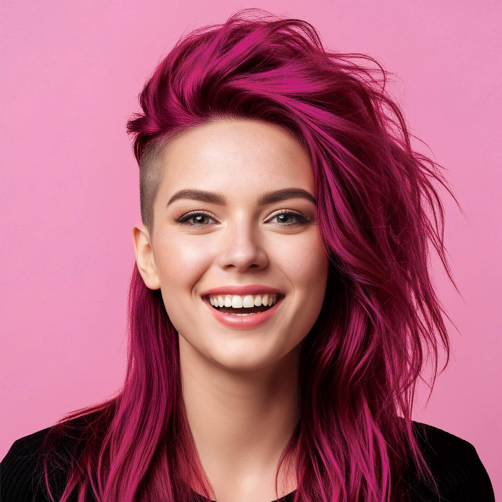 Midnight Magenta: No Bleach Hot Pink Hair Dye for Dark Hair | Splat ...