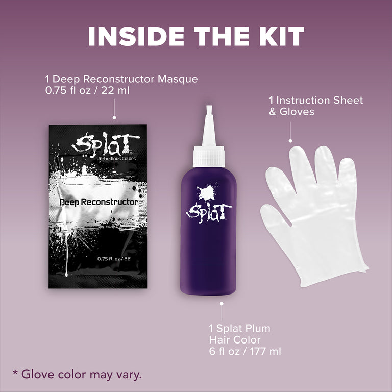 Midnight Plum: No Bleach Deep Plum Hair Dye for Dark Hair – Splat Hair ...