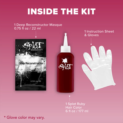Midnight Ruby: No Bleach Dark Red Hair Dye for Brunettes | Splat Hair Color