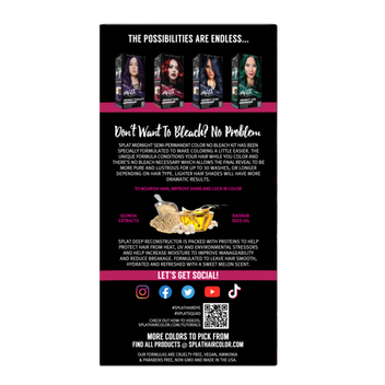 Midnight Magenta: No Bleach Pink Semi-Permanent Hair Dye | Splat Hair Color