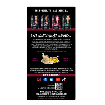 Midnight Ruby: No Bleach Dark Red Semi-Permanent Hair Dye | Splat Hair ...