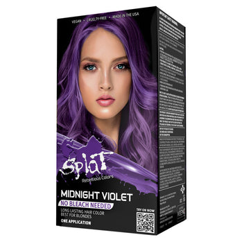 Midnight Violet: No Bleach Violet Semi-Permanent Hair Dye | Splat Hair ...