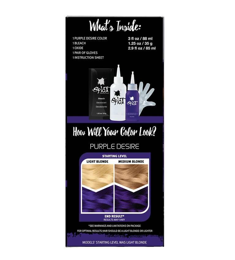 Purple Desire: Purple Semi-Permanent Hair Dye Kit | Splat Hair Color