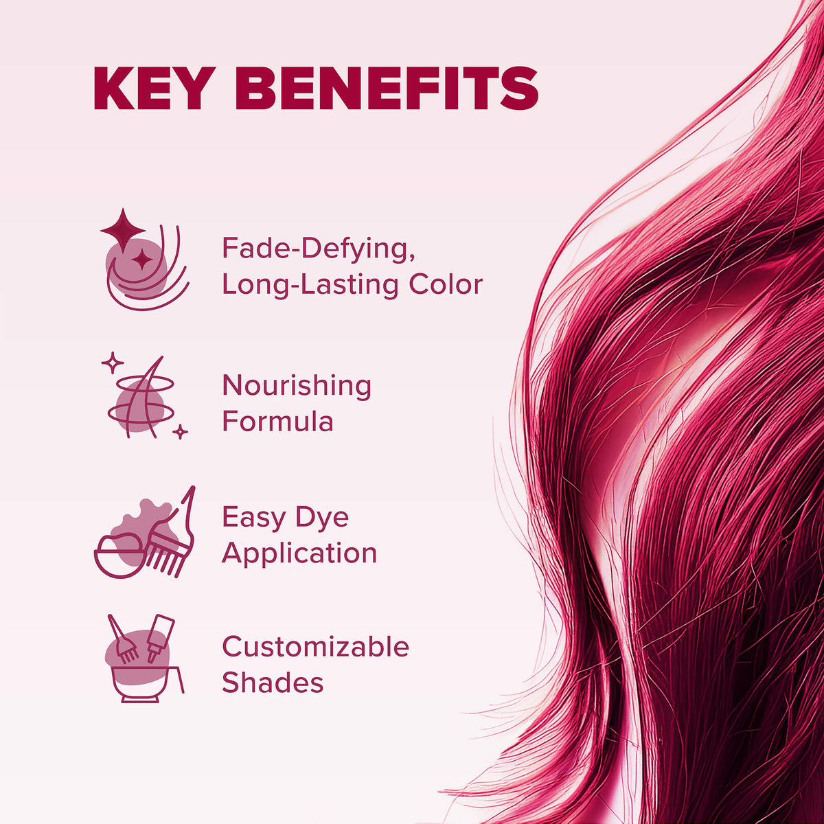 Midnight Ruby: No Bleach Dark Red Hair Dye for Brunettes | Splat Hair Color