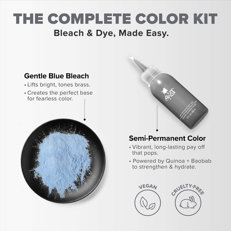 Sinful Silver: Silver Semi-Permanent Hair Dye Kit | Splat Hair Color
