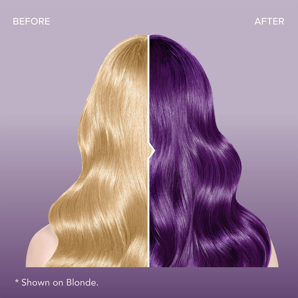 Midnight Violet: No Bleach Violet Semi-Permanent Hair Dye | Splat Hair ...