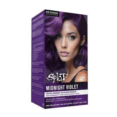 Midnight Violet: No Bleach Violet Semi-Permanent Hair Dye | Splat Hair ...