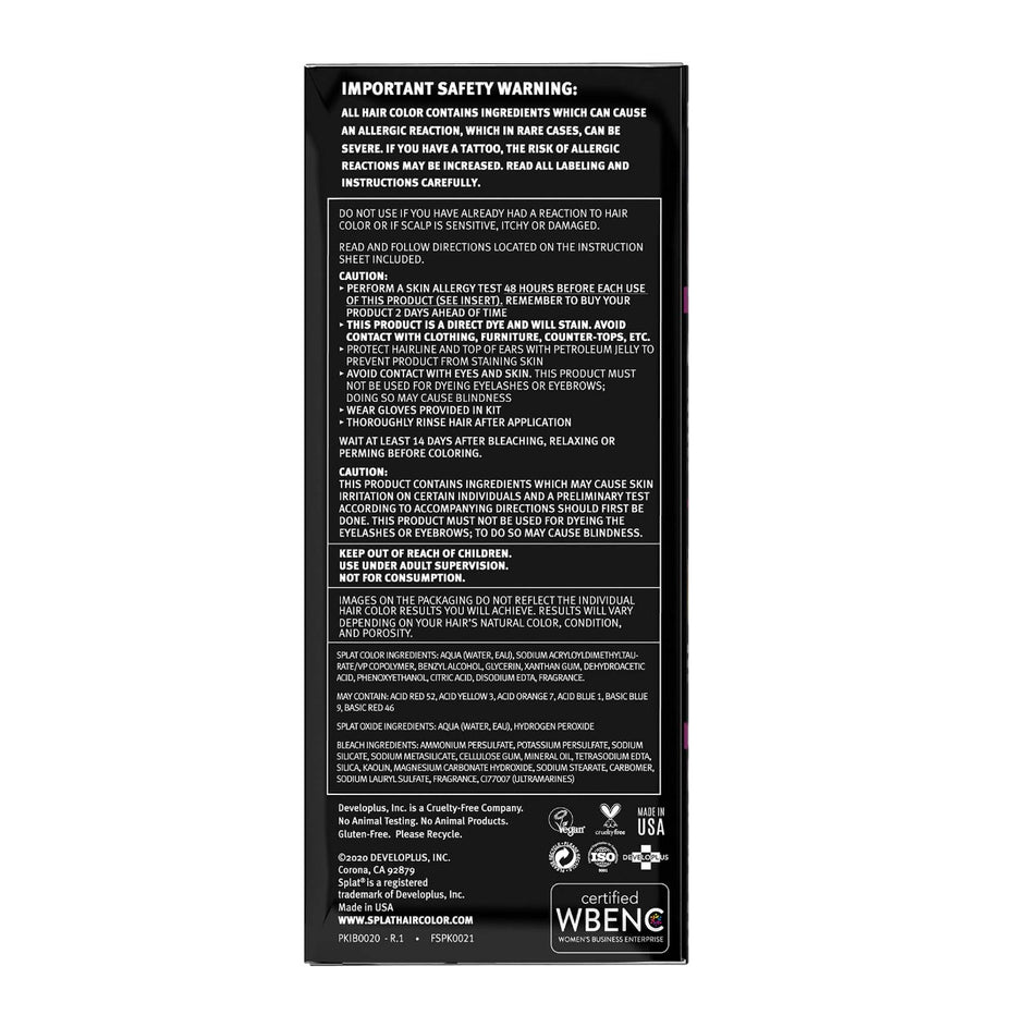 Berry Blast: Purple Semi-Permanent Hair Dye Kit | Splat Hair Color