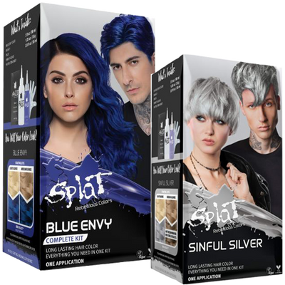 Blue Envy & Sinful Silver – Splat Hair Color