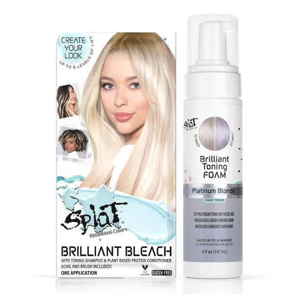 Brilliant Bleach Foam Toner Platinum Splat Hair Color
