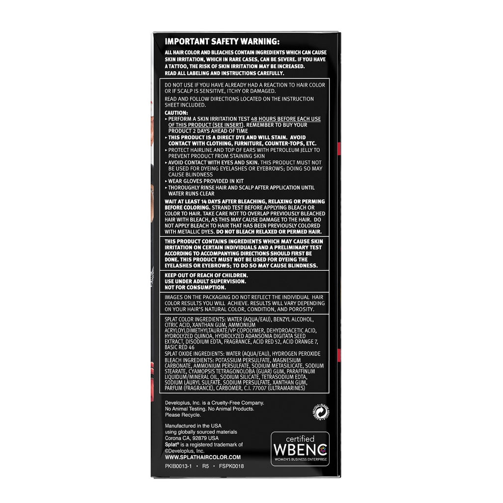 Luscious Raspberries: Raspberry Red Semi-Permanent Hair Dye Kit | Splat ...