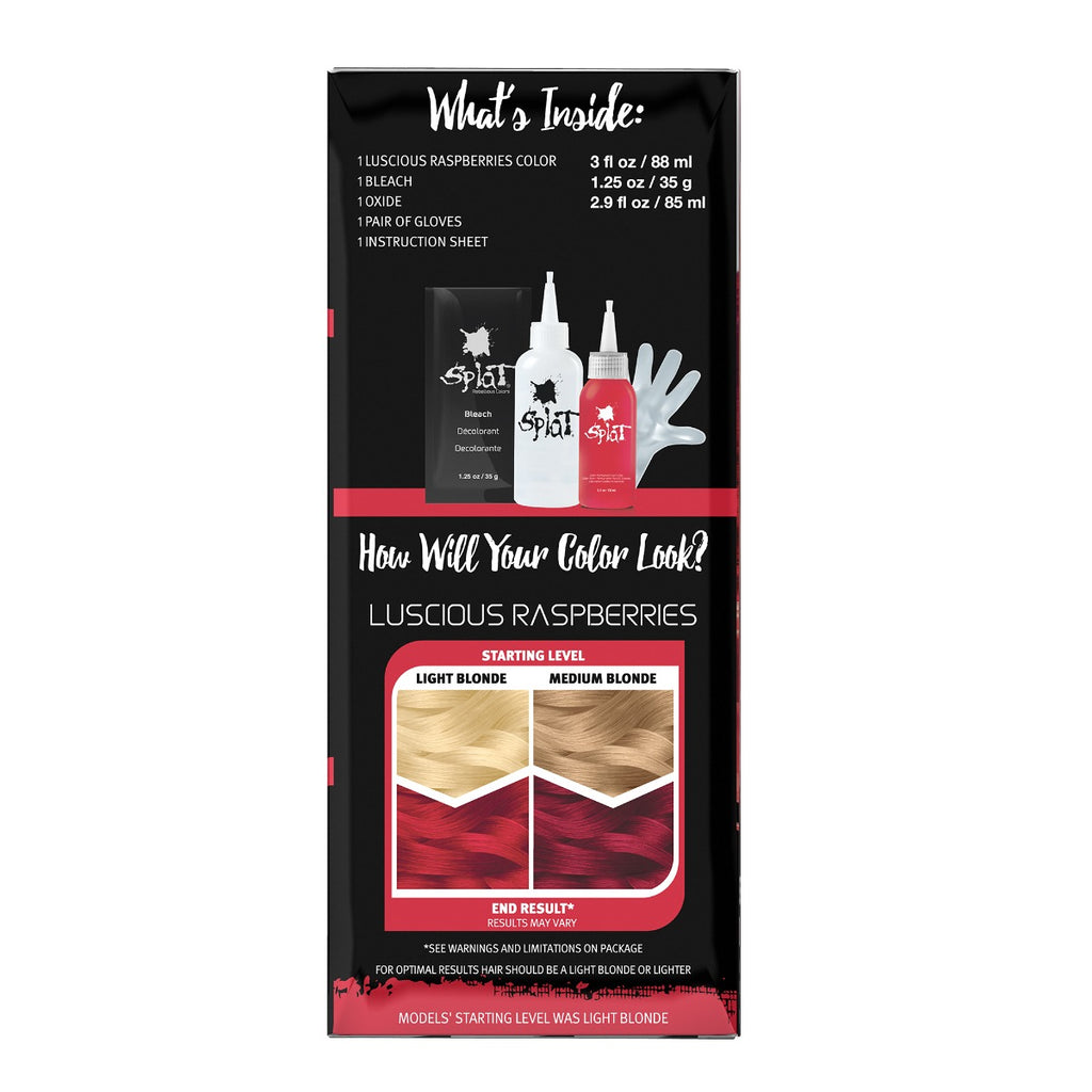 Luscious Raspberries: Raspberry Red Semi-Permanent Hair Dye Kit | Splat ...