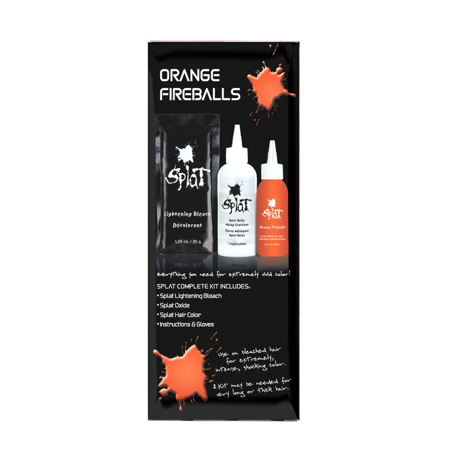 Orange Fireballs: Fire Orange Semi-Permanent Hair Dye Kit | Splat Hair ...