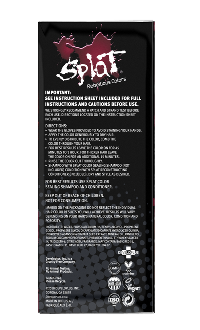 Midnight Ruby: No Bleach Dark Red Semi-Permanent Hair Dye | Splat Hair ...