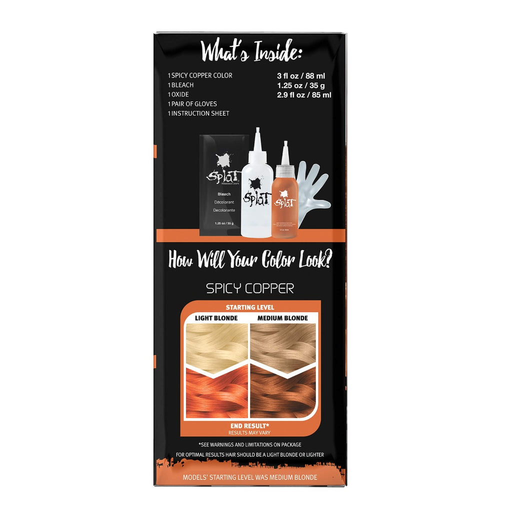 Spicy Copper: Copper Semi-Permanent Hair Dye Kit | Splat Hair Color